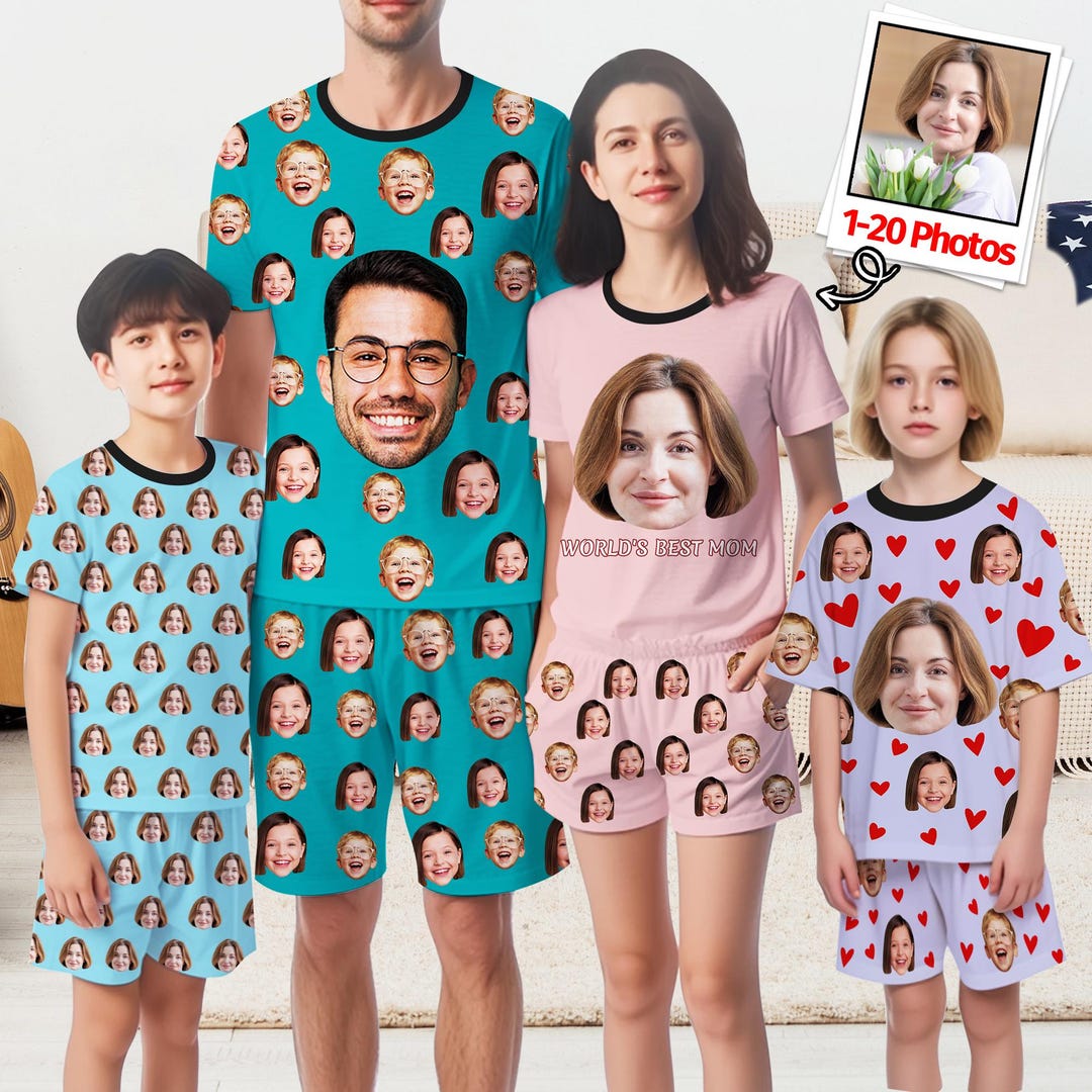 Custom Women Pajamas Set,custom Pajamas for Dad,personalized Pajamas ...