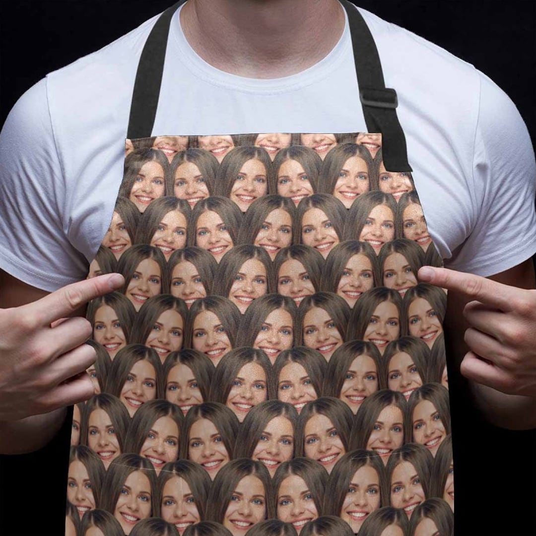 Custom Face Apron,customize Photo Adjustable Apron for Man Woman ...