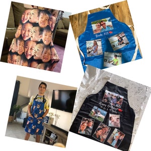 Personalized Faces Apron, Custom Photo Apron for Women and Men, Funny ...