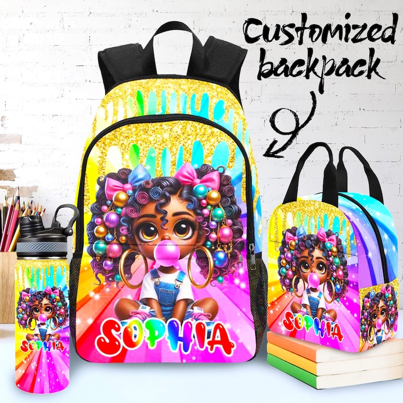 Black Girls School Bags - Etsy