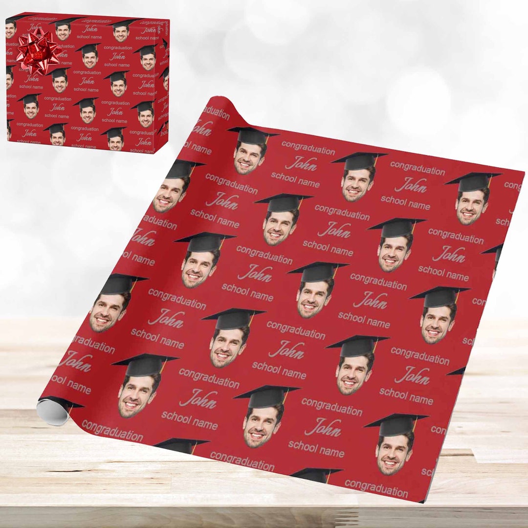Custom Face Graduation Wrapping Paper Roll,graduation Wrapping Paper ...