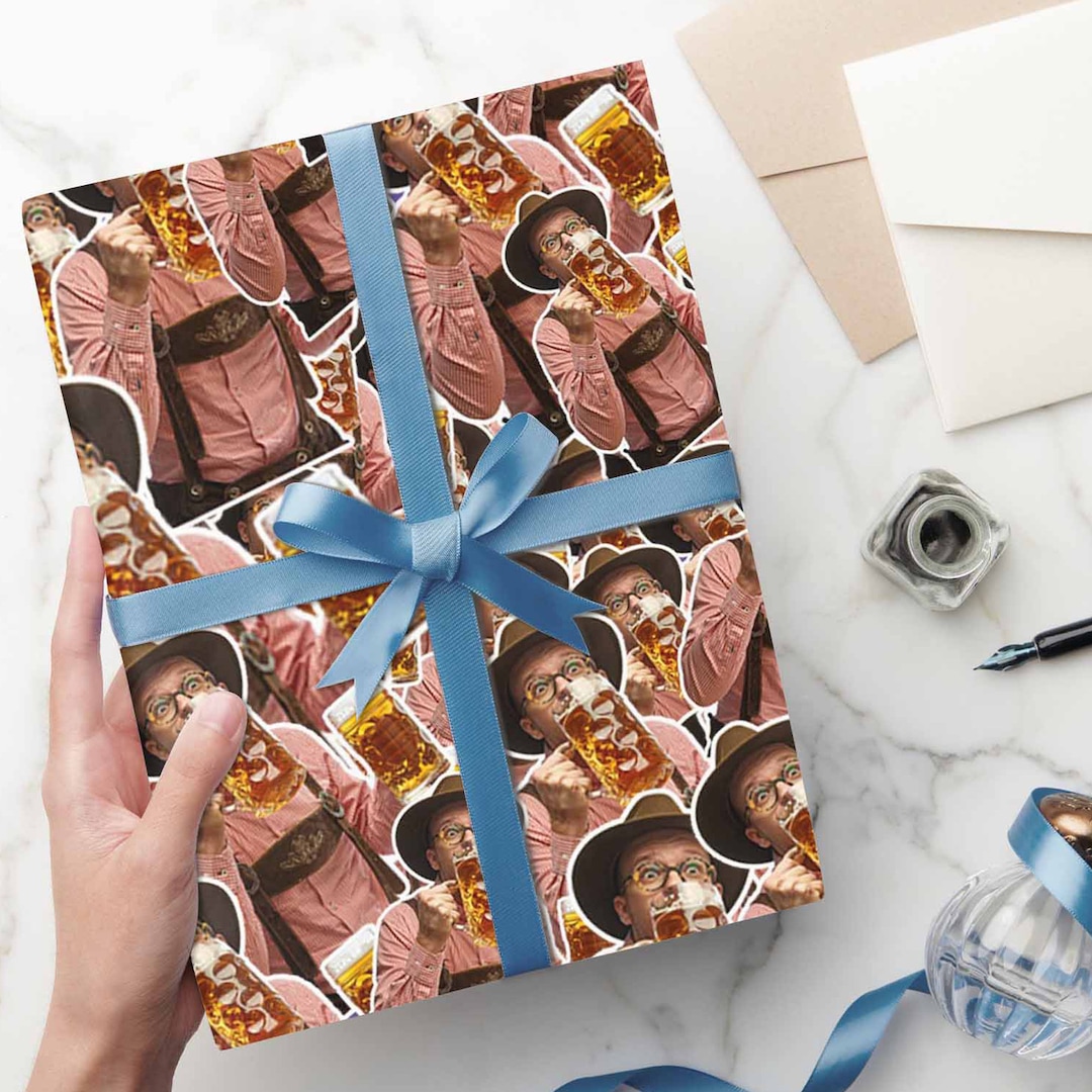 Funny Face Wrapping Paperphoto Wrapping Papercustom Wrapping - Etsy