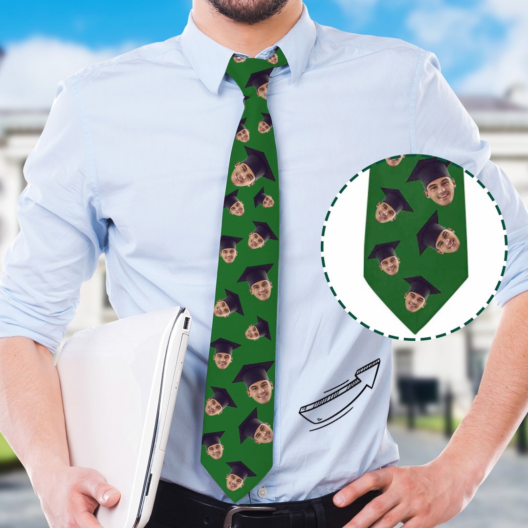 Custom Graduation Necktie,necktie With Faces,custom Printed Ties,custom ...