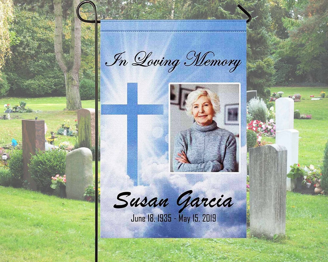 Custom Memorial Garden Flag: Sympathy Gift, Photo Tribute - Etsy