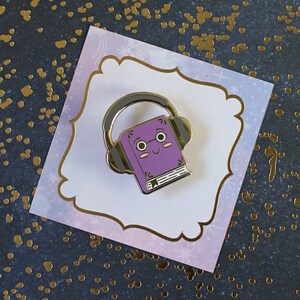 Headphone Book Enamel Pin: Audiobook Lover Gift - Etsy