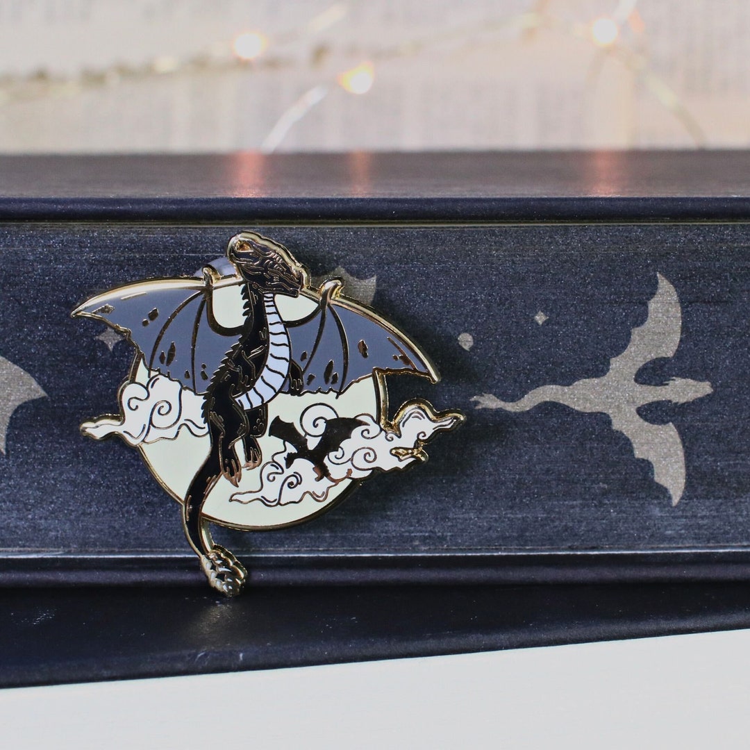 War Dragon Hard Enamel Pin | Wing Pair | Fantasy Book Reader Gift - Etsy
