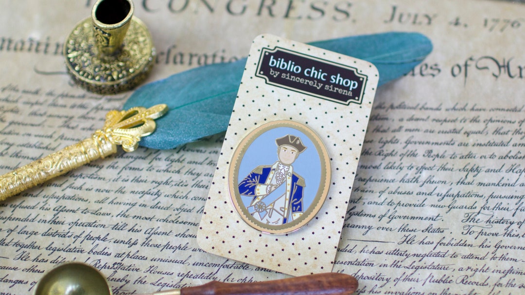 George Washington Hard Enamel Pin | Here Comes the General | Hamilton ...