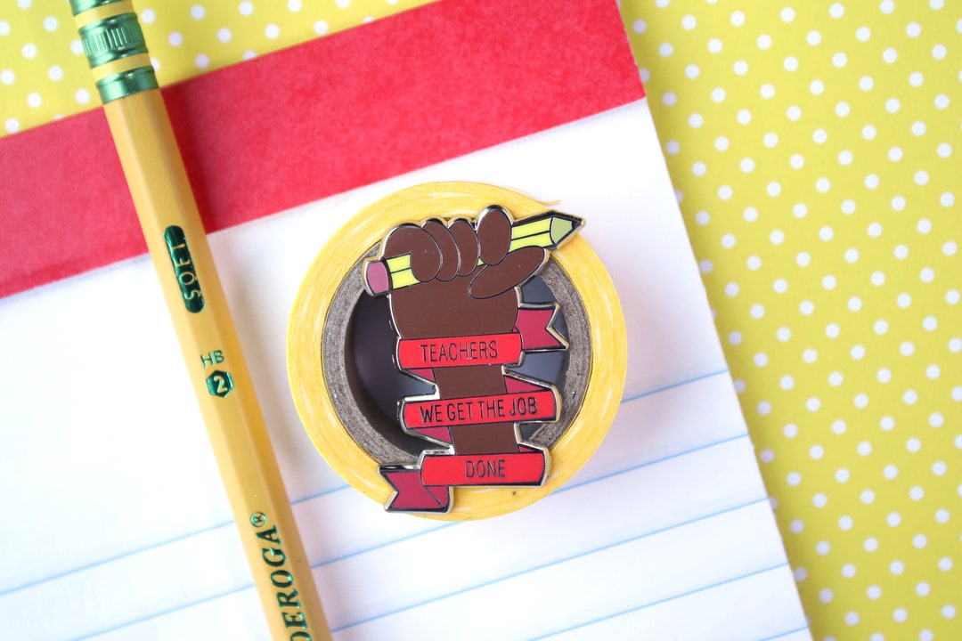 Teachers Get the Job Done Enamel Pin, Teacher Gift - Etsy