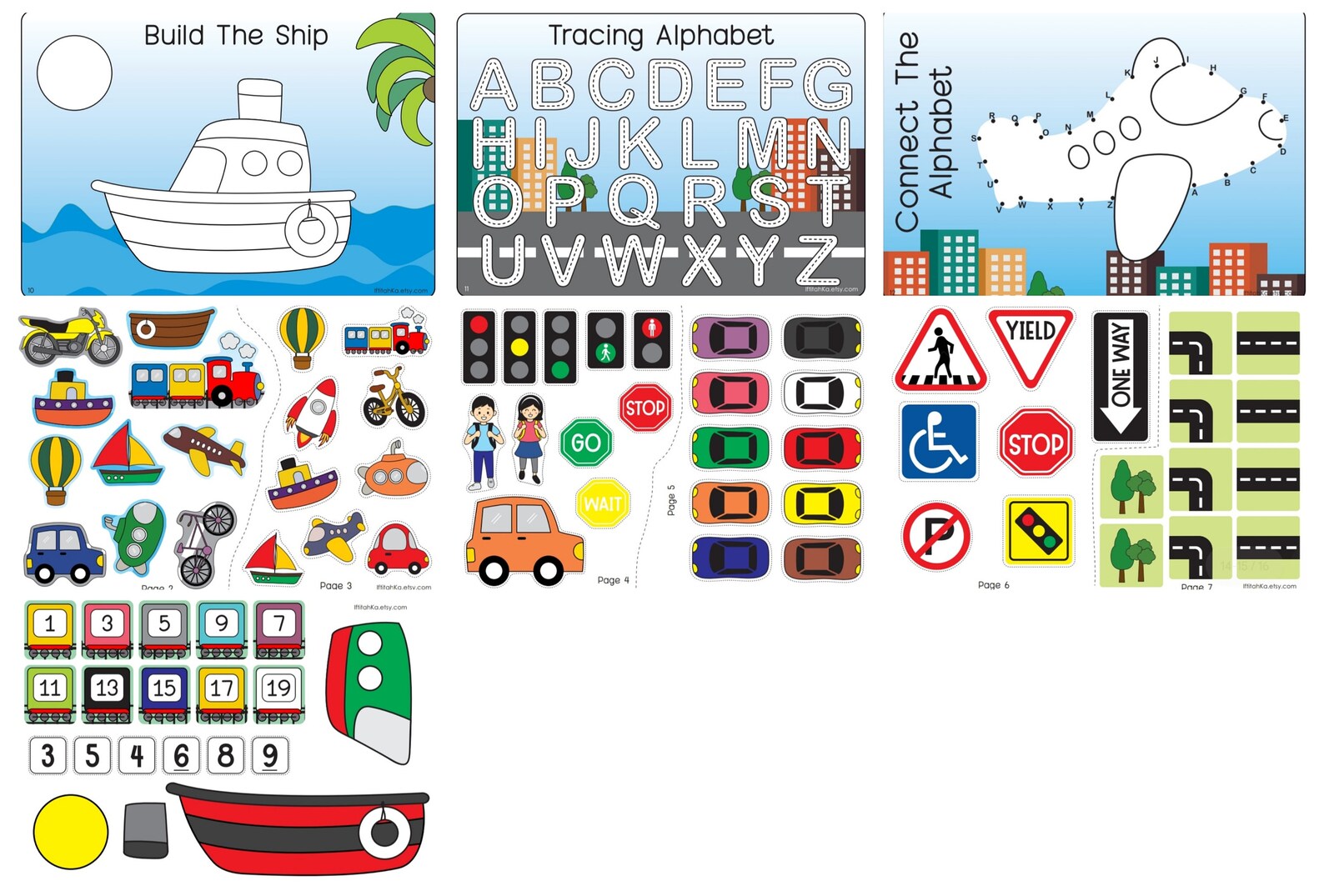 PDF Download: Transportation Busy Book by Iftitahka - Etsy