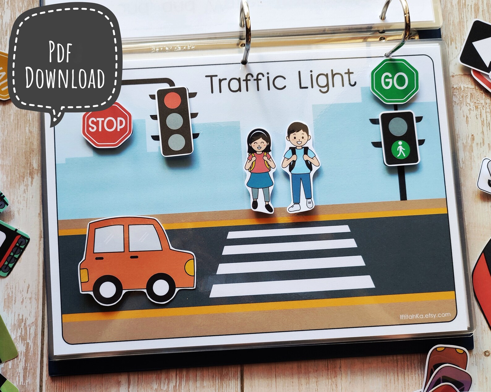 PDF: Traffic Light Busy Page, Traffic Light Worksheet, Transportation ...