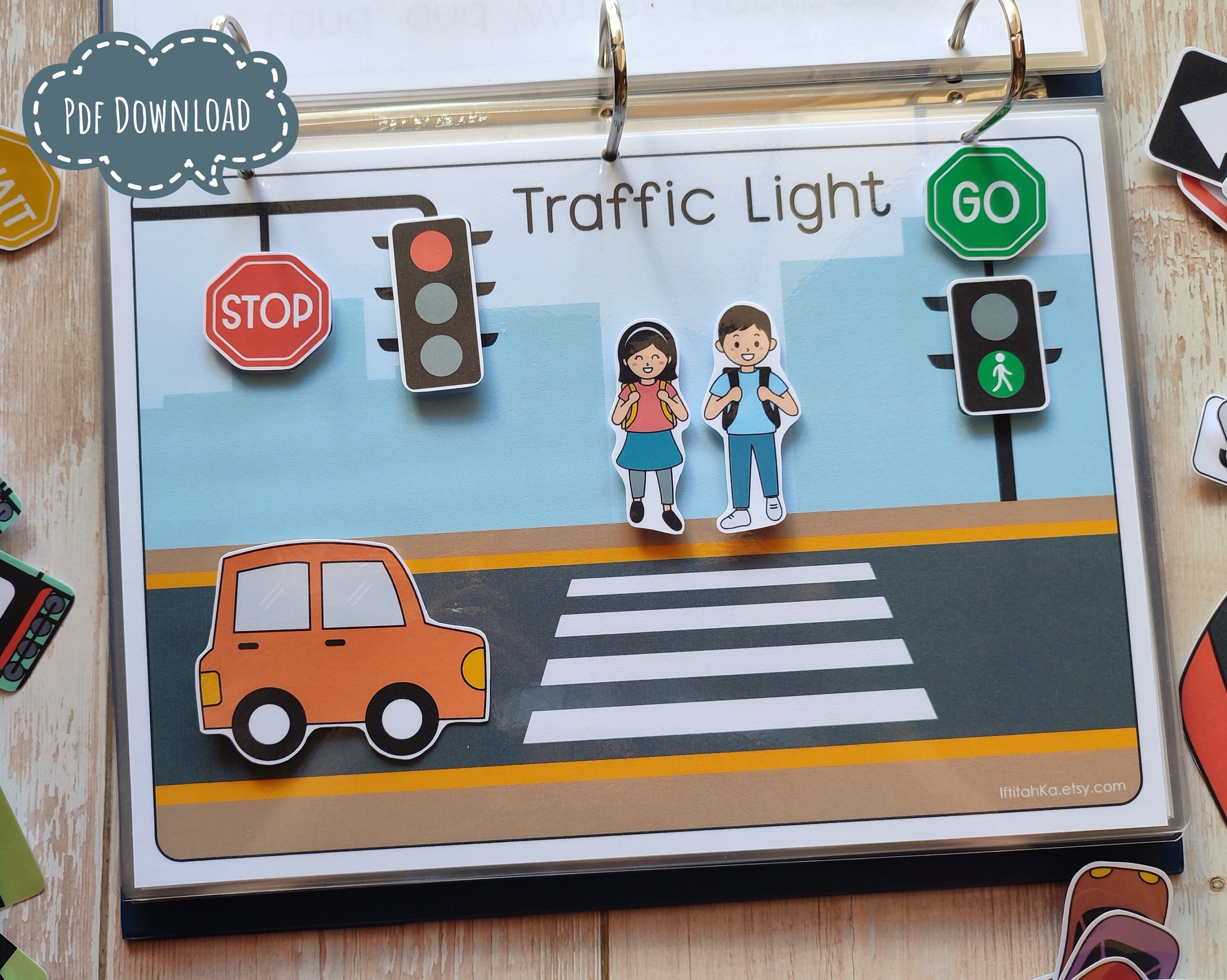 PDF: Traffic Light Busy Page, Traffic Light Worksheet, Transportation ...