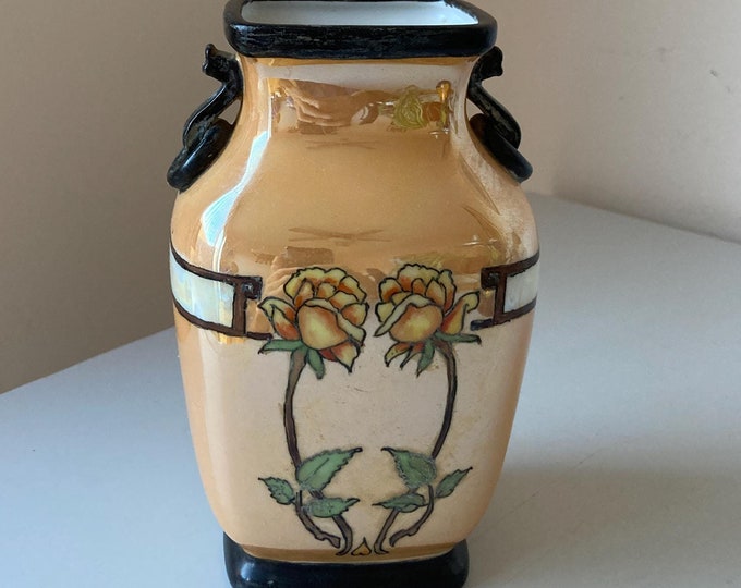 Vintage Japanese Lusterware Porcelain Vase - Etsy