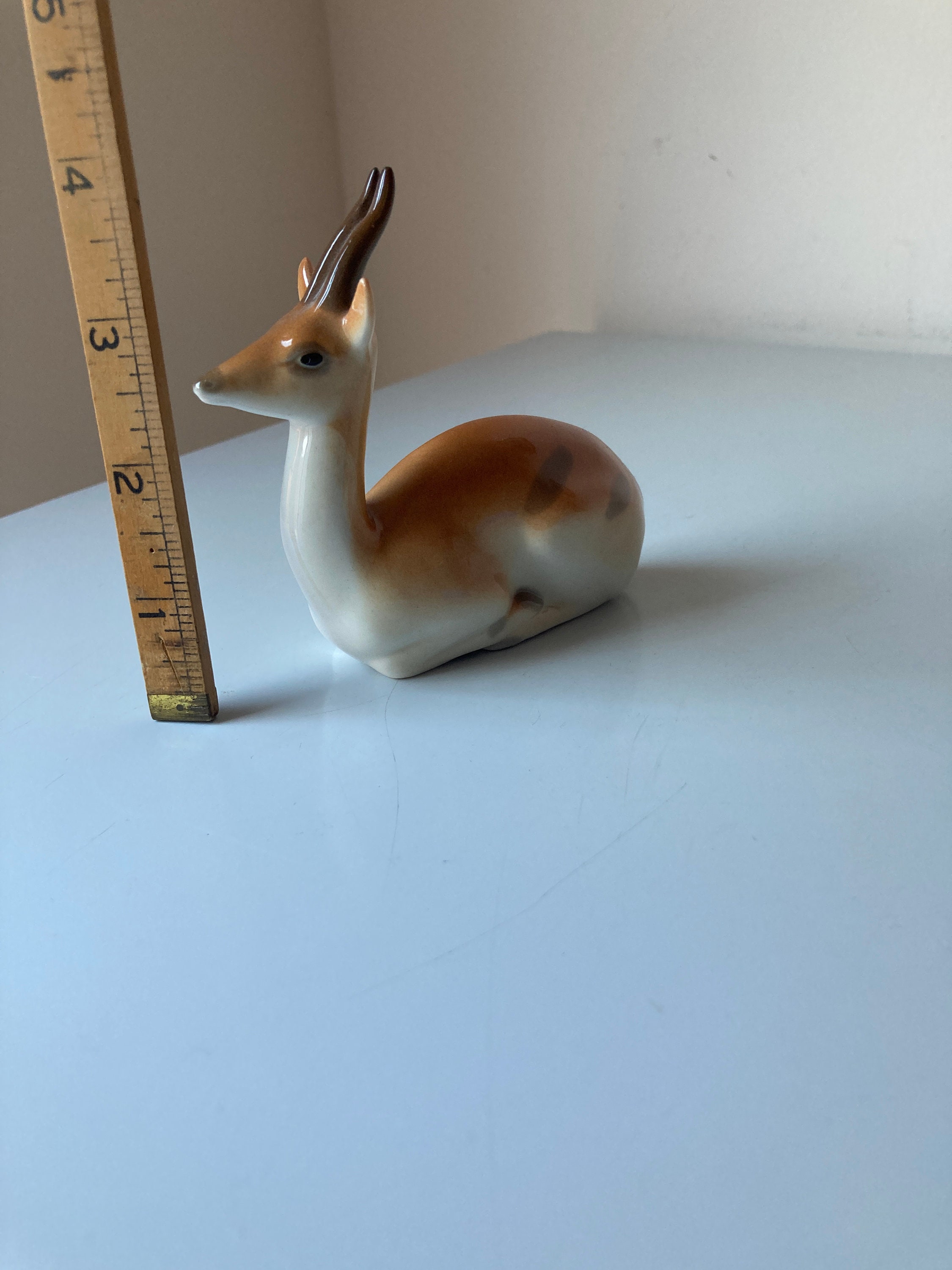 Vintage Lomonosov USSR Porcelain Gazelle Figurine – Mid-century Russian ...