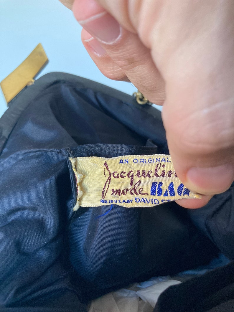 1950s Black Leather Jacqueline Mode Bag Purse by David Stair - Etsy