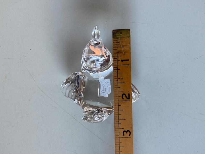 Signed Steuben Crystal Wren Figurine Paperweight Designed by Lloyd ...