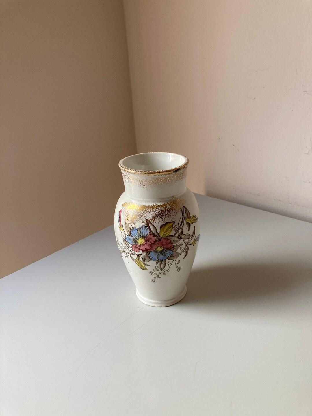 Antique C&H Tunstall Transferware Vase “petunia” Made in England - Etsy