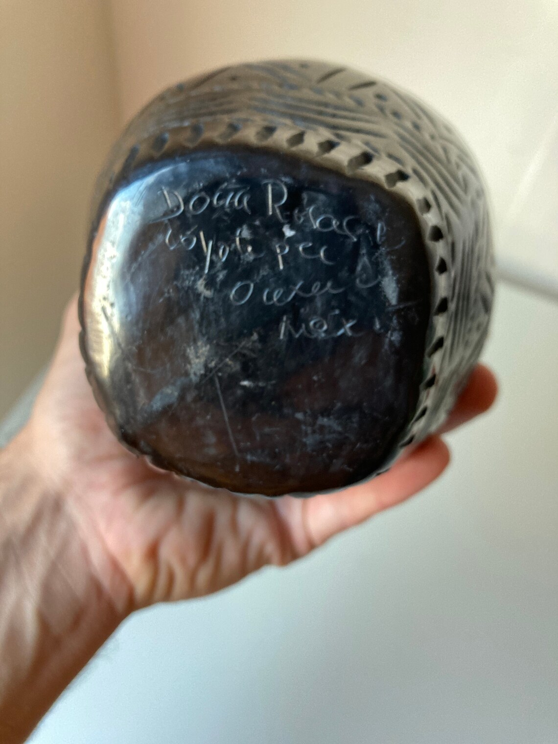 Doña Rosa Signed Blackware Vase - Etsy