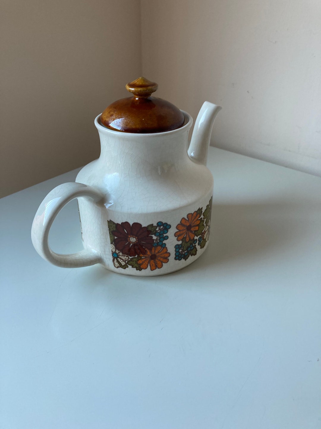 Vintage Arthur Wood “miami” Teapot – English China – Brown Lid Ceramic ...