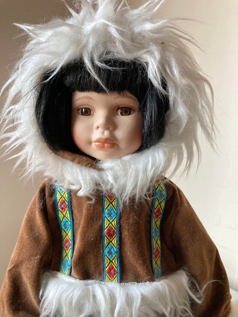 Rose 1/5000 Porcelain Native Alaskan Doll on Stand - Etsy