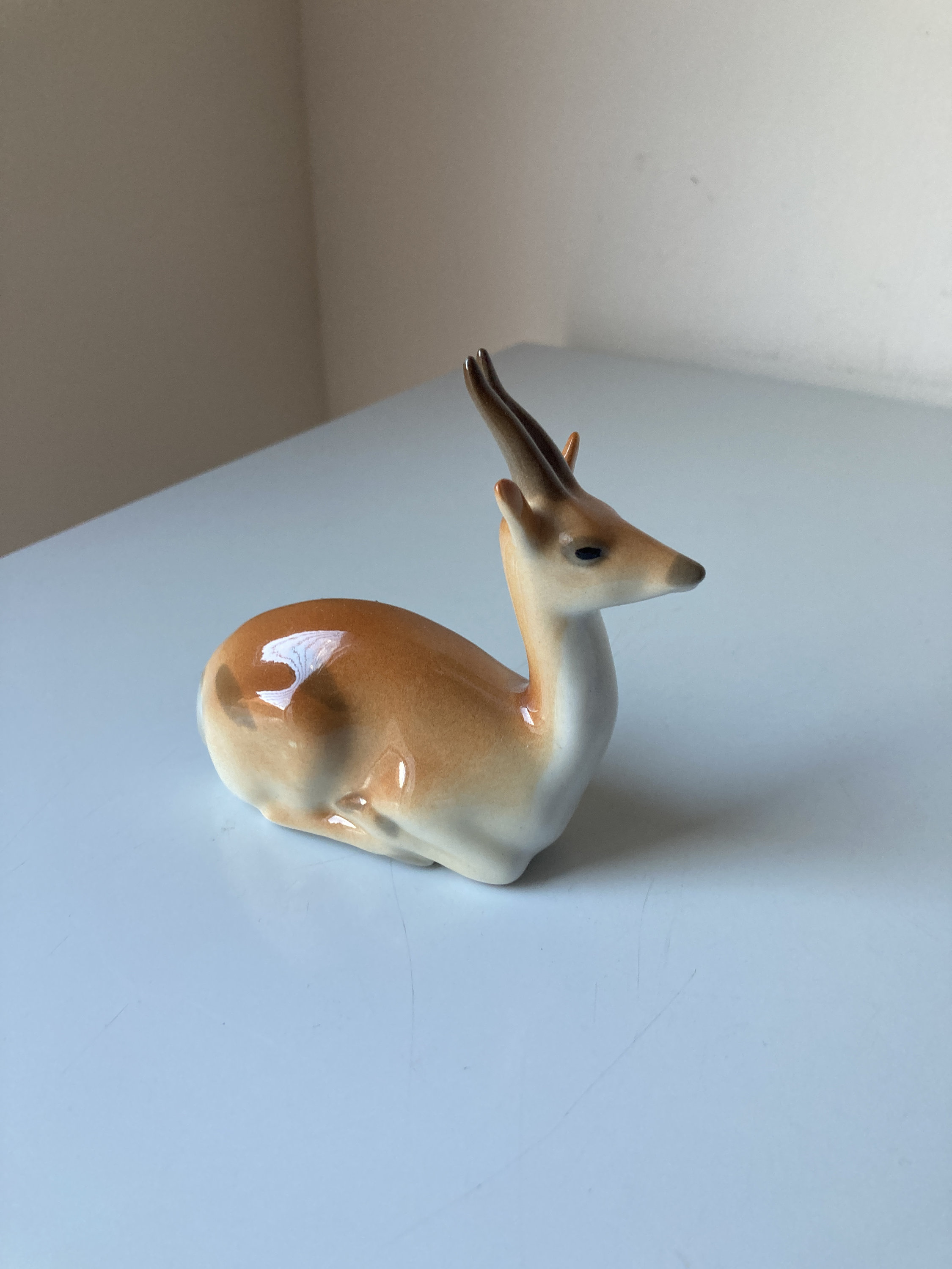 Vintage Lomonosov USSR Porcelain Gazelle Figurine – Mid-century Russian ...