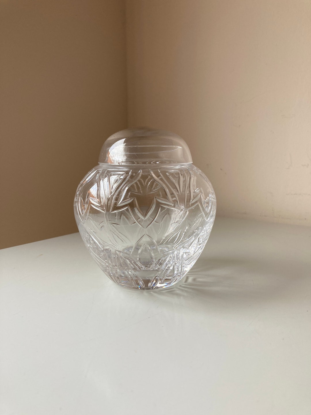 Rare Vintage Cartier Crystal Lidded Ginger Jar Vase - Etsy