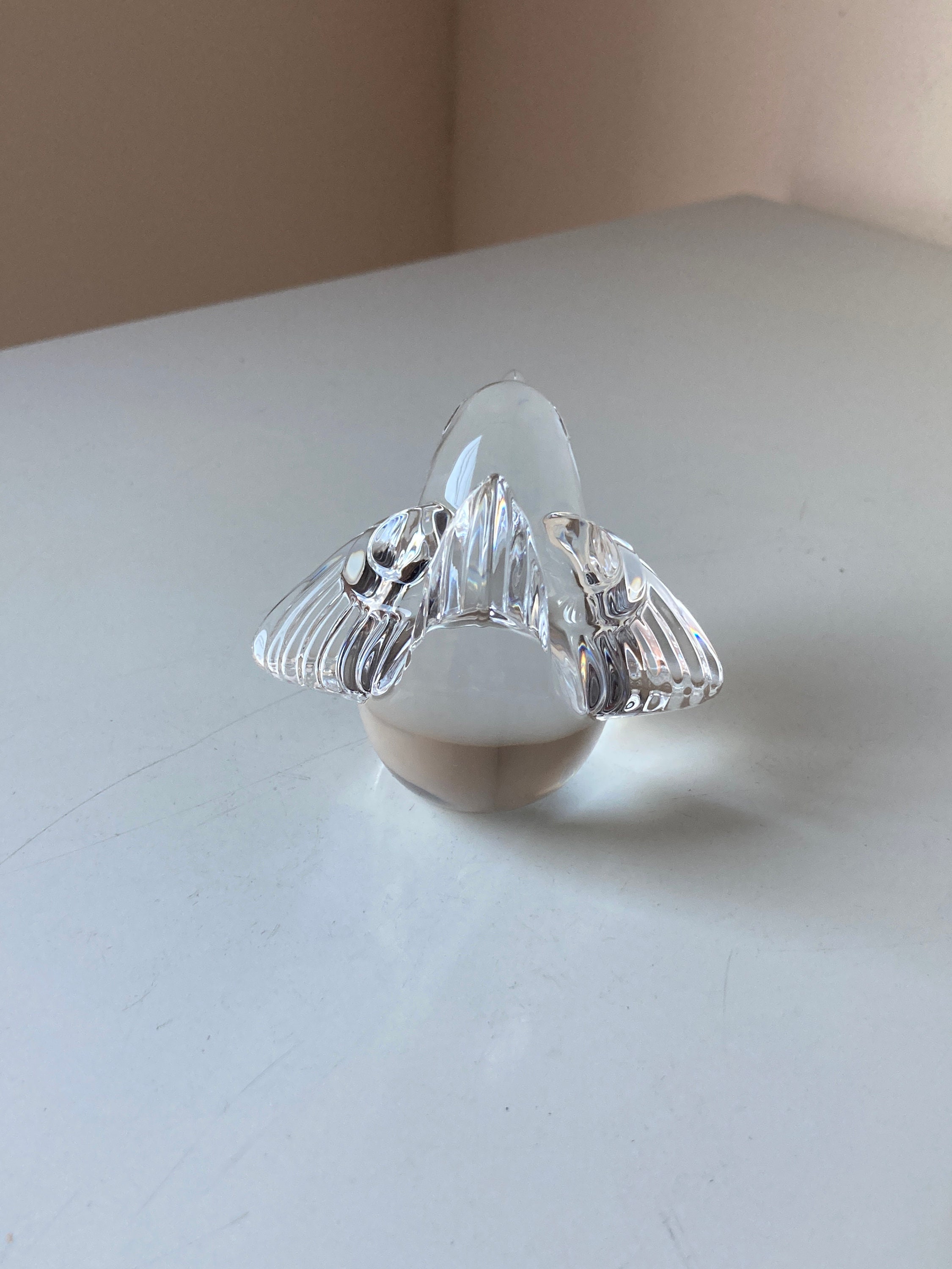 Signed Steuben Crystal Wren Figurine Paperweight Designed by Lloyd ...