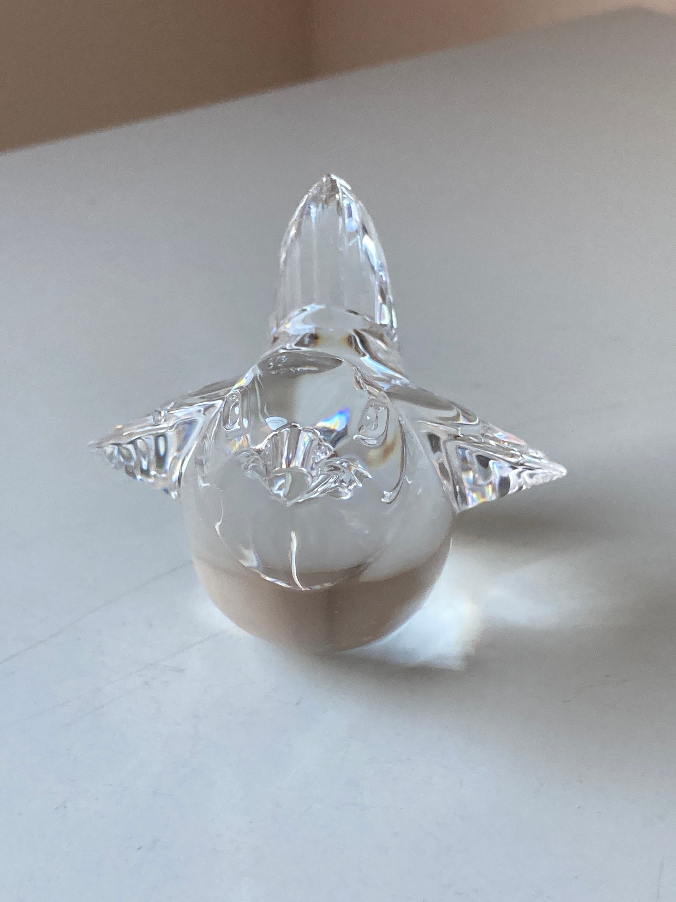 Signed Steuben Crystal Wren Figurine Paperweight Designed by Lloyd ...