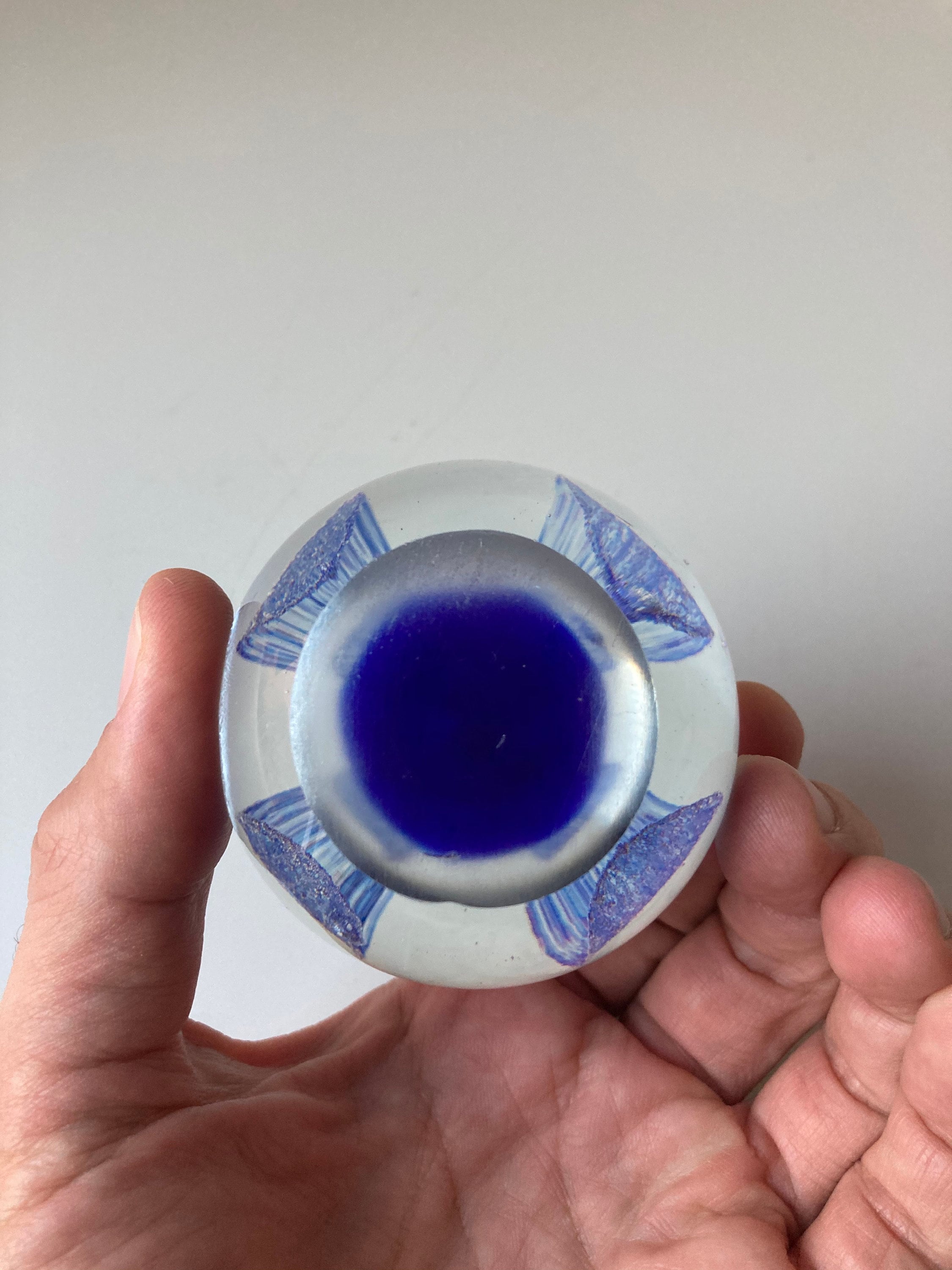 Handblown Art Glass Paperweight Flower in Sphere - Etsy