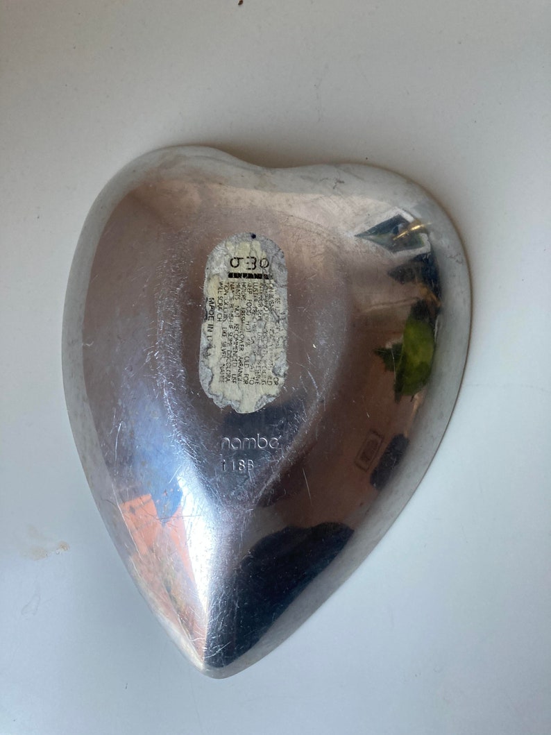 Nambé Heart Shaped Metal Dish - Etsy