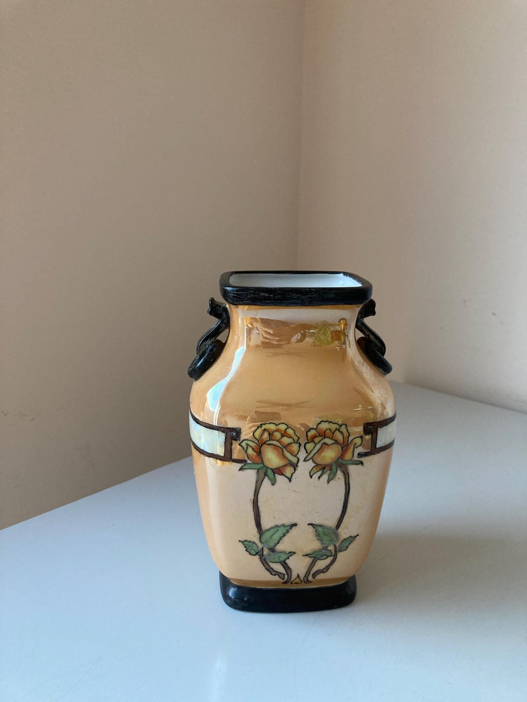 Vintage Japanese Lusterware Porcelain Vase - Etsy