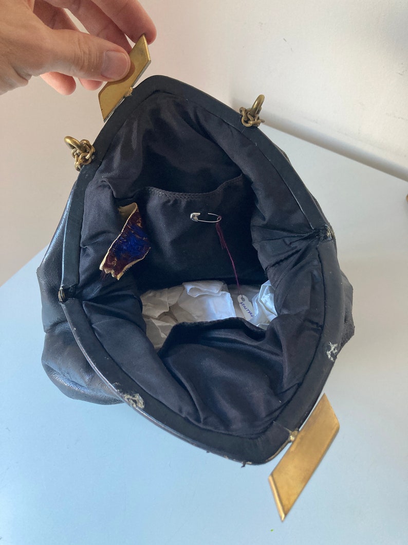 1950s Black Leather Jacqueline Mode Bag Purse by David Stair - Etsy