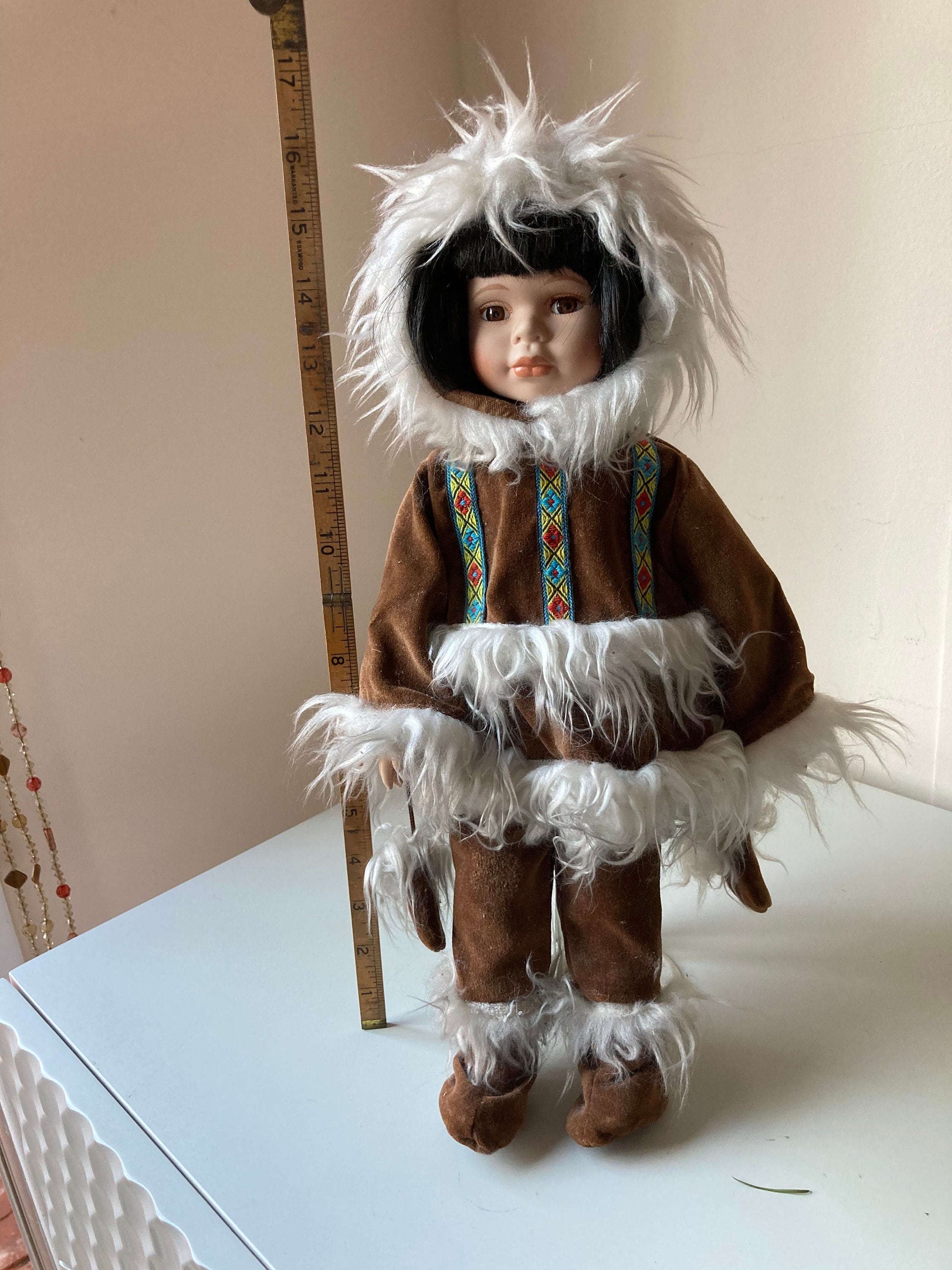 Rose 1/5000 Porcelain Native Alaskan Doll on Stand | Etsy