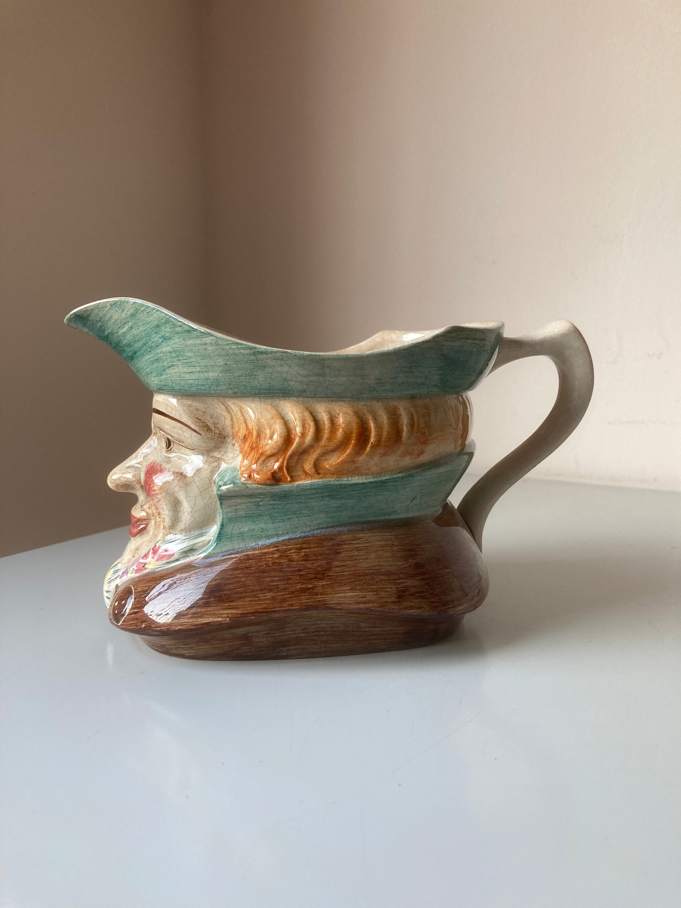 Keele St. Pottery Staffordshire England Face Creamer/jug/pitcher KSP ...