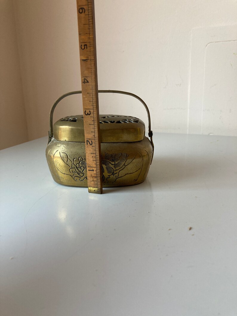 Vintage Chinese Engraved Brass Hand Warmer - Etsy