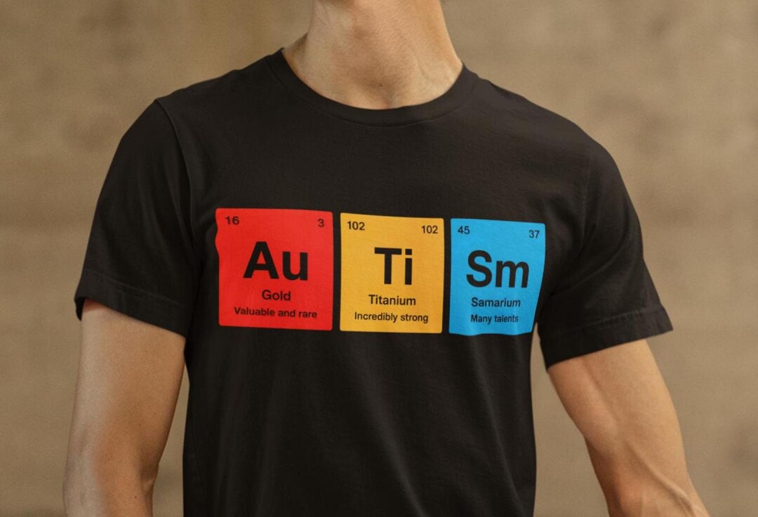 Autism Awareness Periodic Table Elements PNG Digital Download Gift for ...