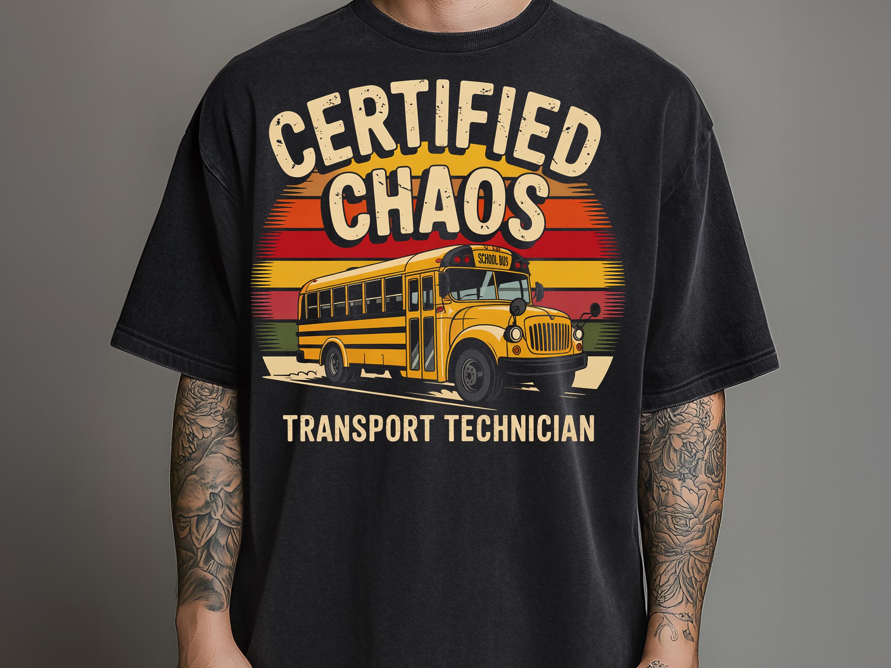 Bus Driver Png,certified Chaos PNG Funny School Bus Driver Sublimation ...