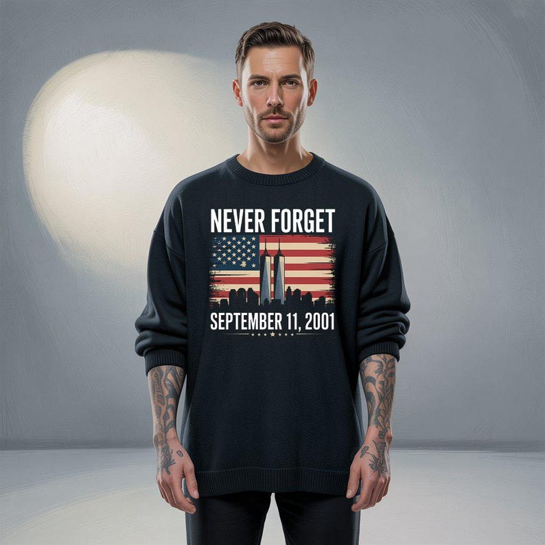 Never Forget September 11 Memorial PNG American Flag Twin Towers ...