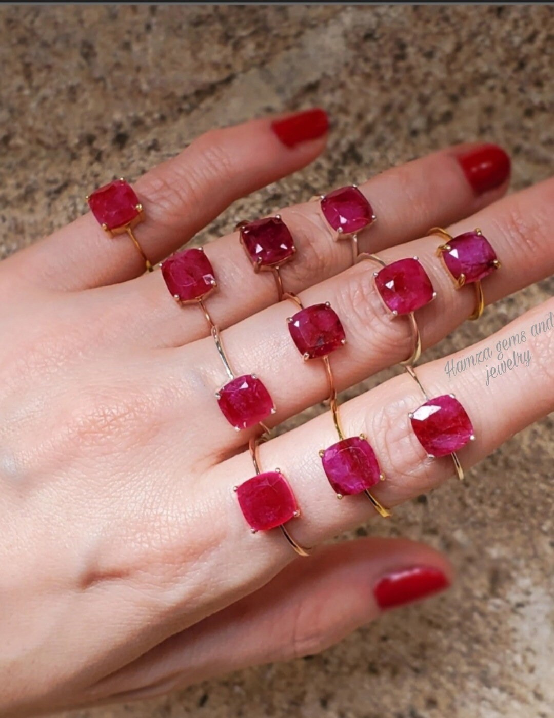 Ruby Ring Raw Ruby Ring Genuine Ruby Gemstone Ring Genuine - Etsy