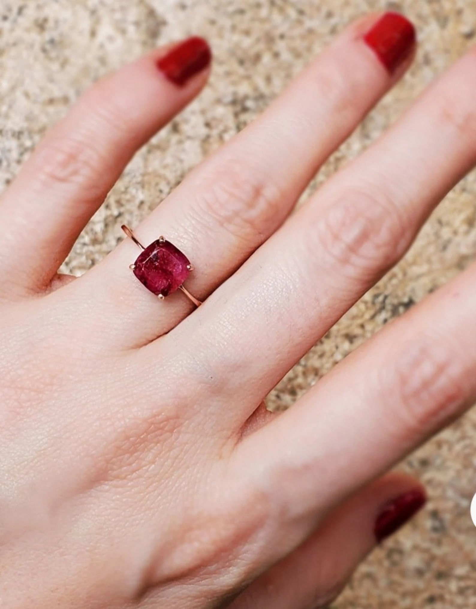 Ruby Ring Raw Ruby Ring Genuine Ruby Gemstone Ring Genuine - Etsy