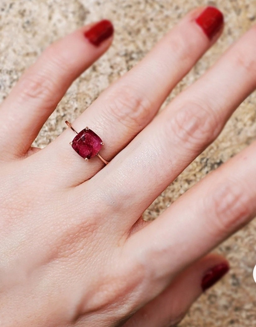 Ruby Ring Raw Ruby Ring Genuine Ruby Gemstone Ring Genuine - Etsy