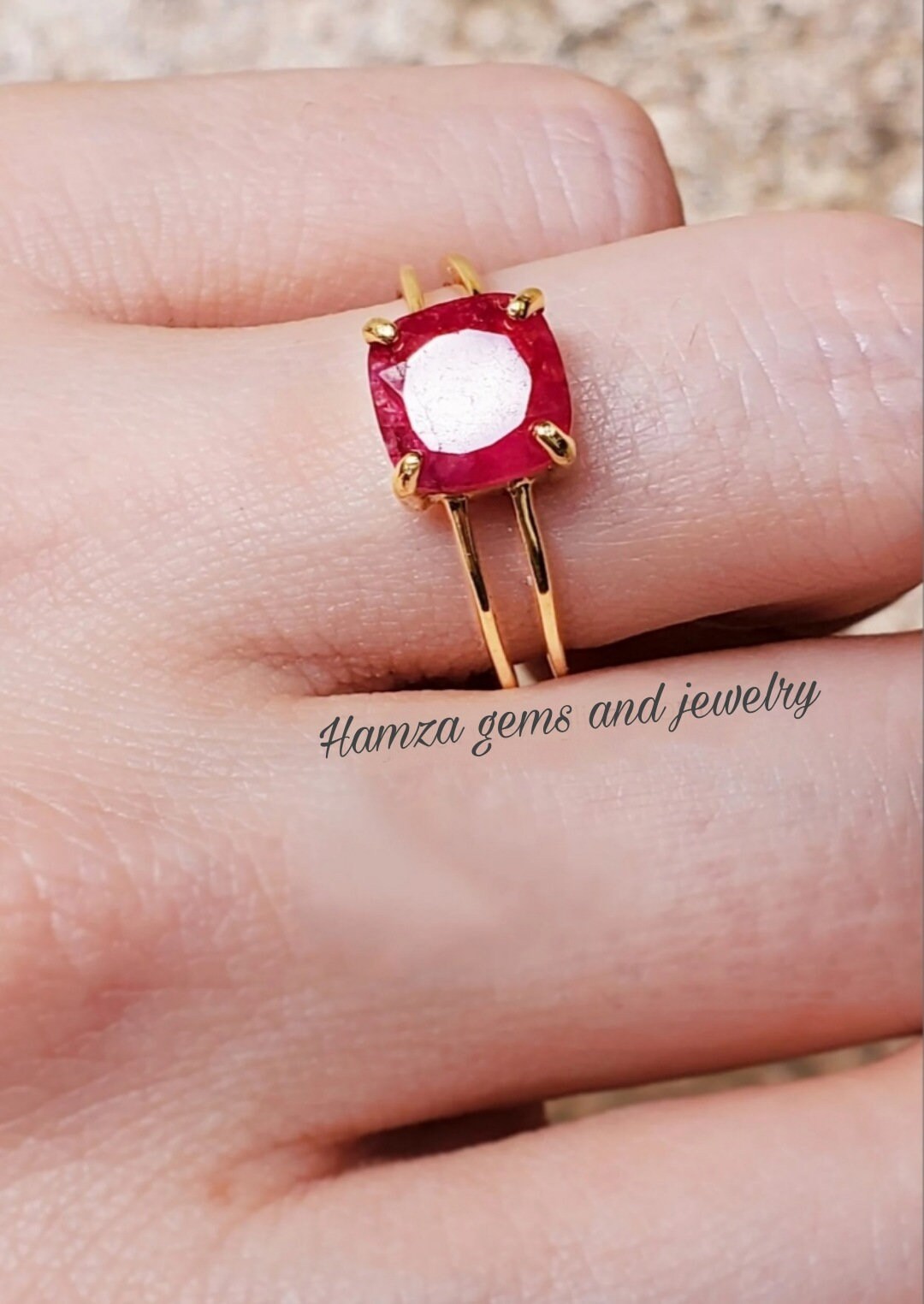 Ruby Ring Raw Ruby Ring Genuine Ruby Gemstone Ring Genuine - Etsy