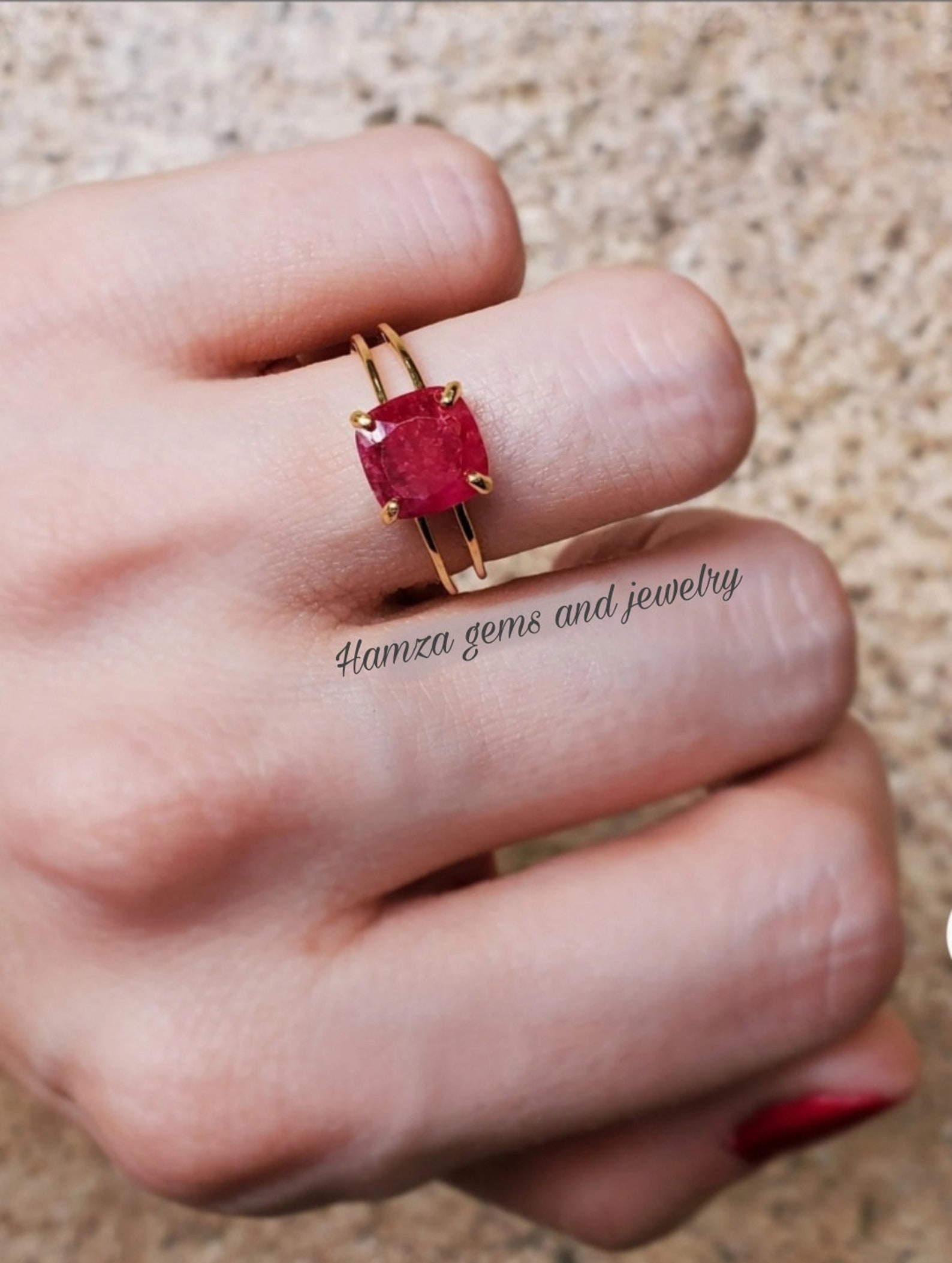Ruby Ring Raw Ruby Ring Genuine Ruby Gemstone Ring Genuine - Etsy