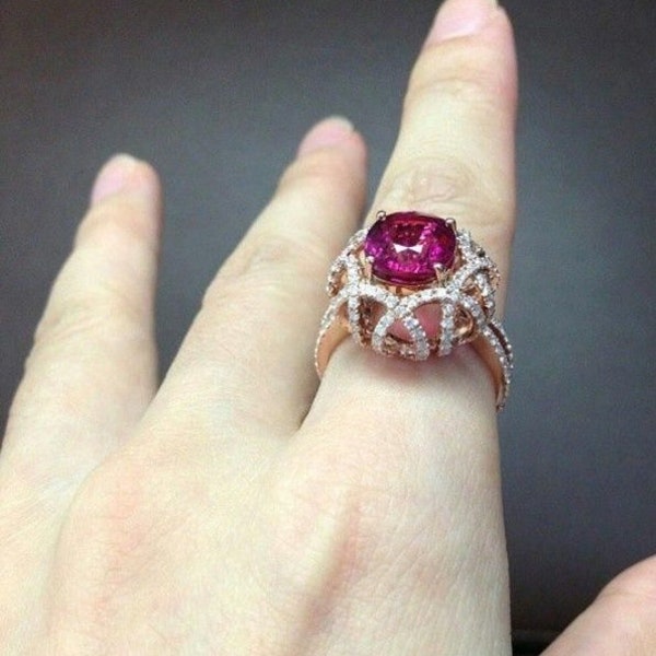 Ruby Filigree Ring - Etsy