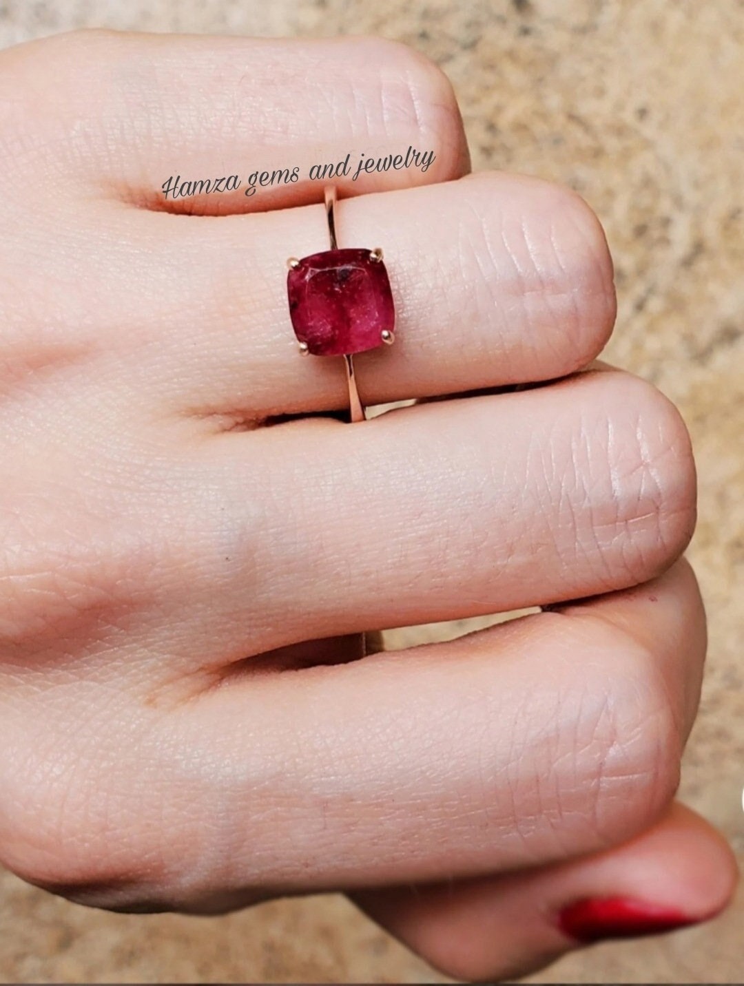 Ruby Ring Raw Ruby Ring Genuine Ruby Gemstone Ring Genuine - Etsy