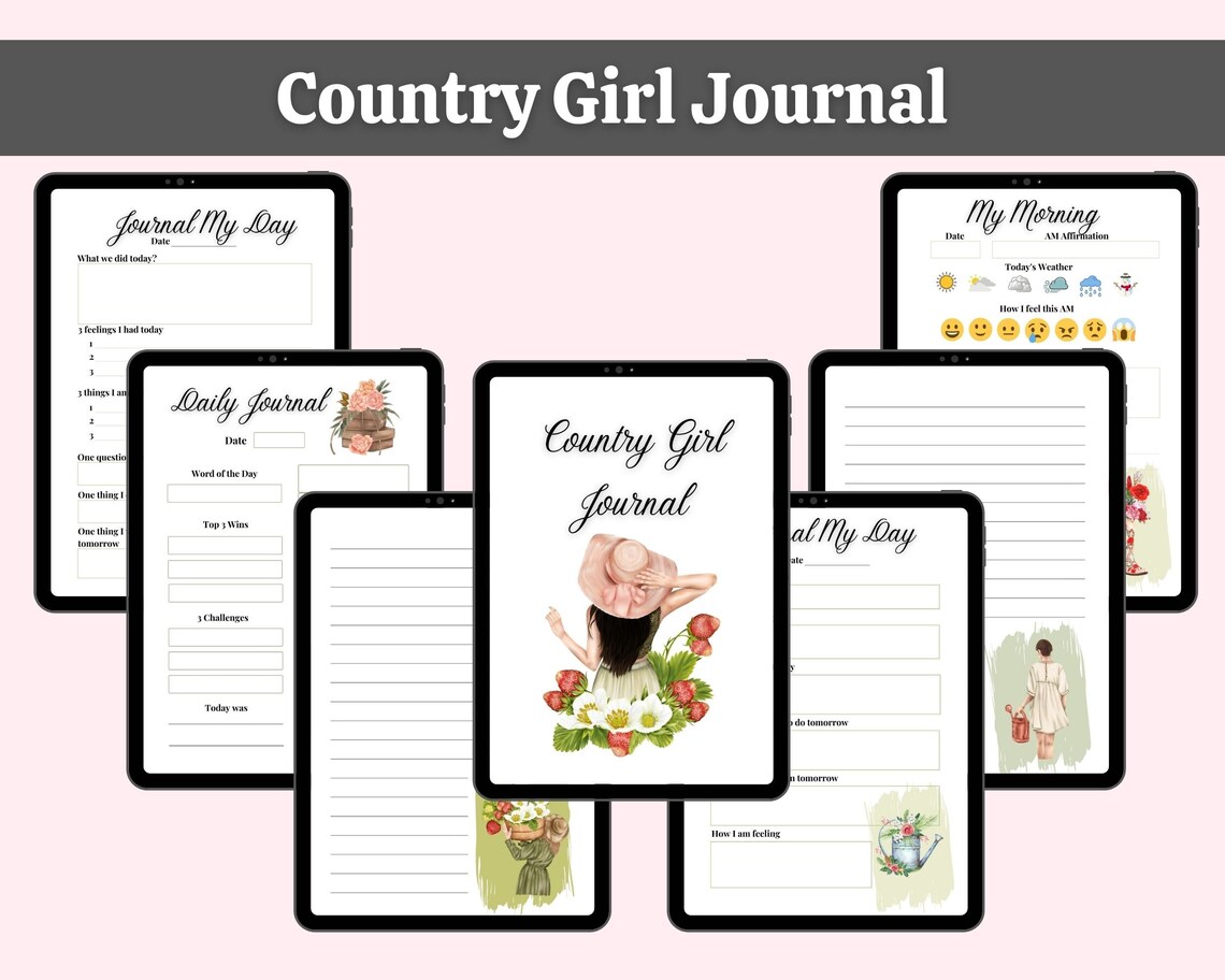 Country Girl Journal Printable Printable Journal Daily - Etsy