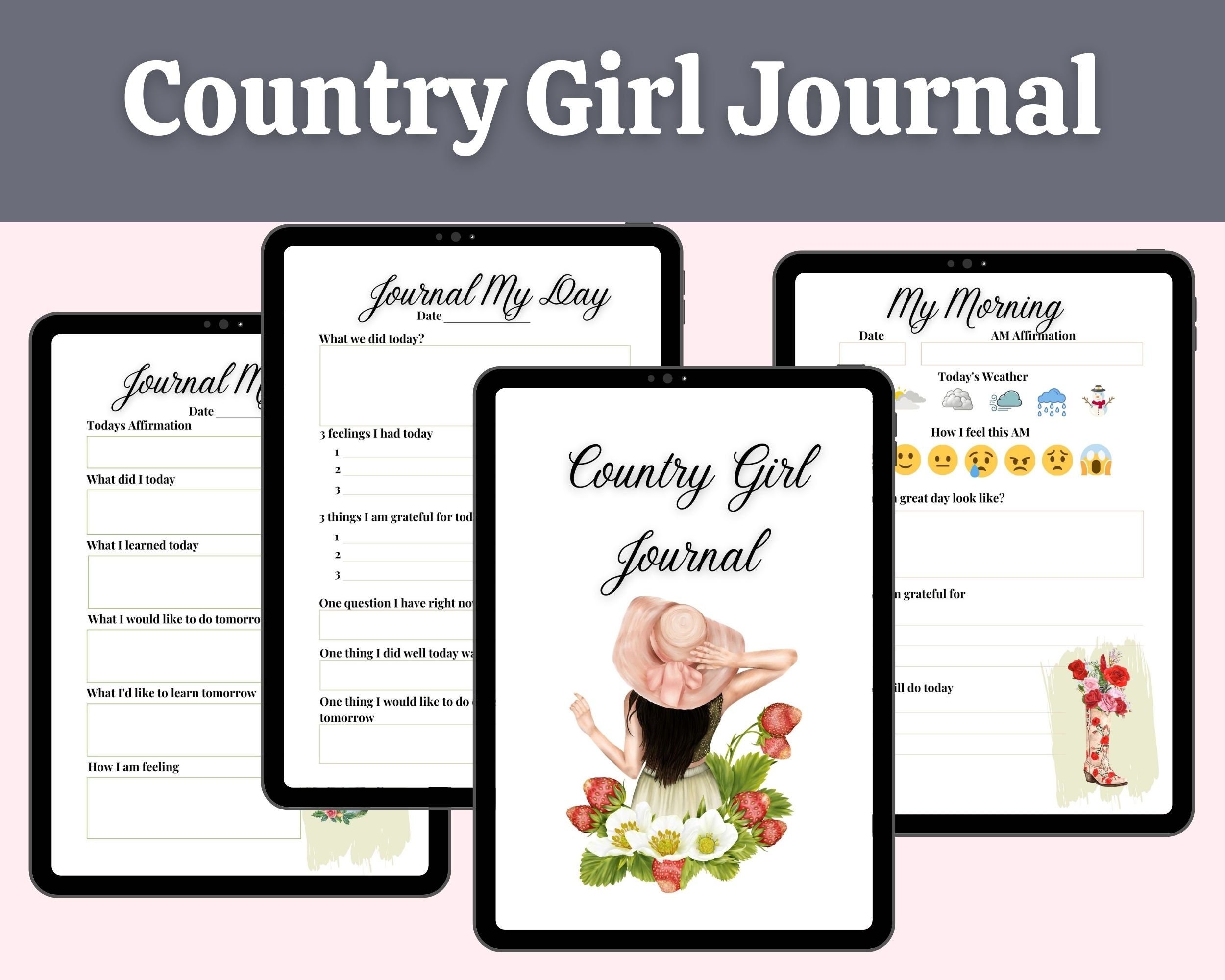 Country Girl Journal Printable Printable Journal Daily - Etsy