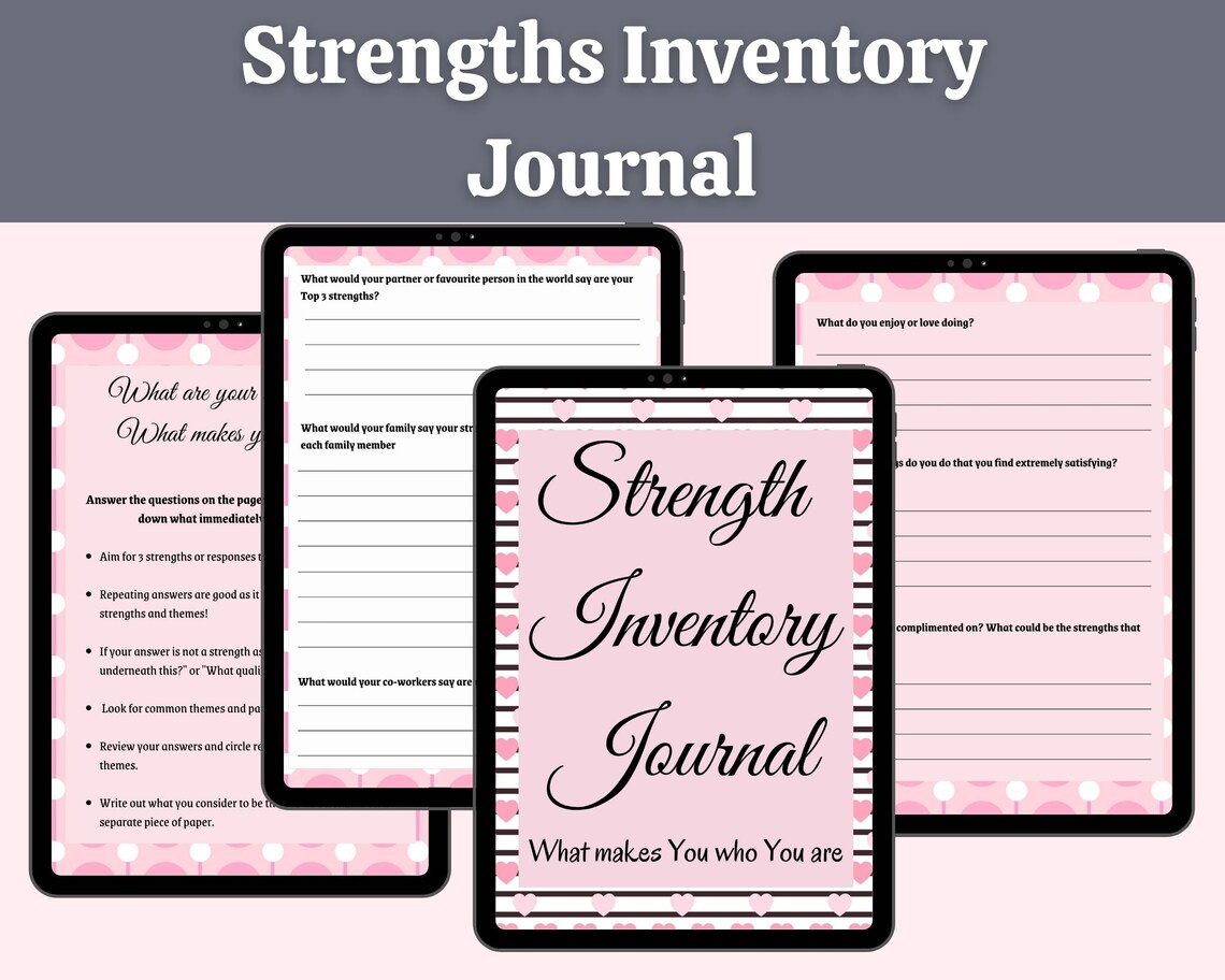 Strengths Inventory Journal Printable Printable Journal | Etsy