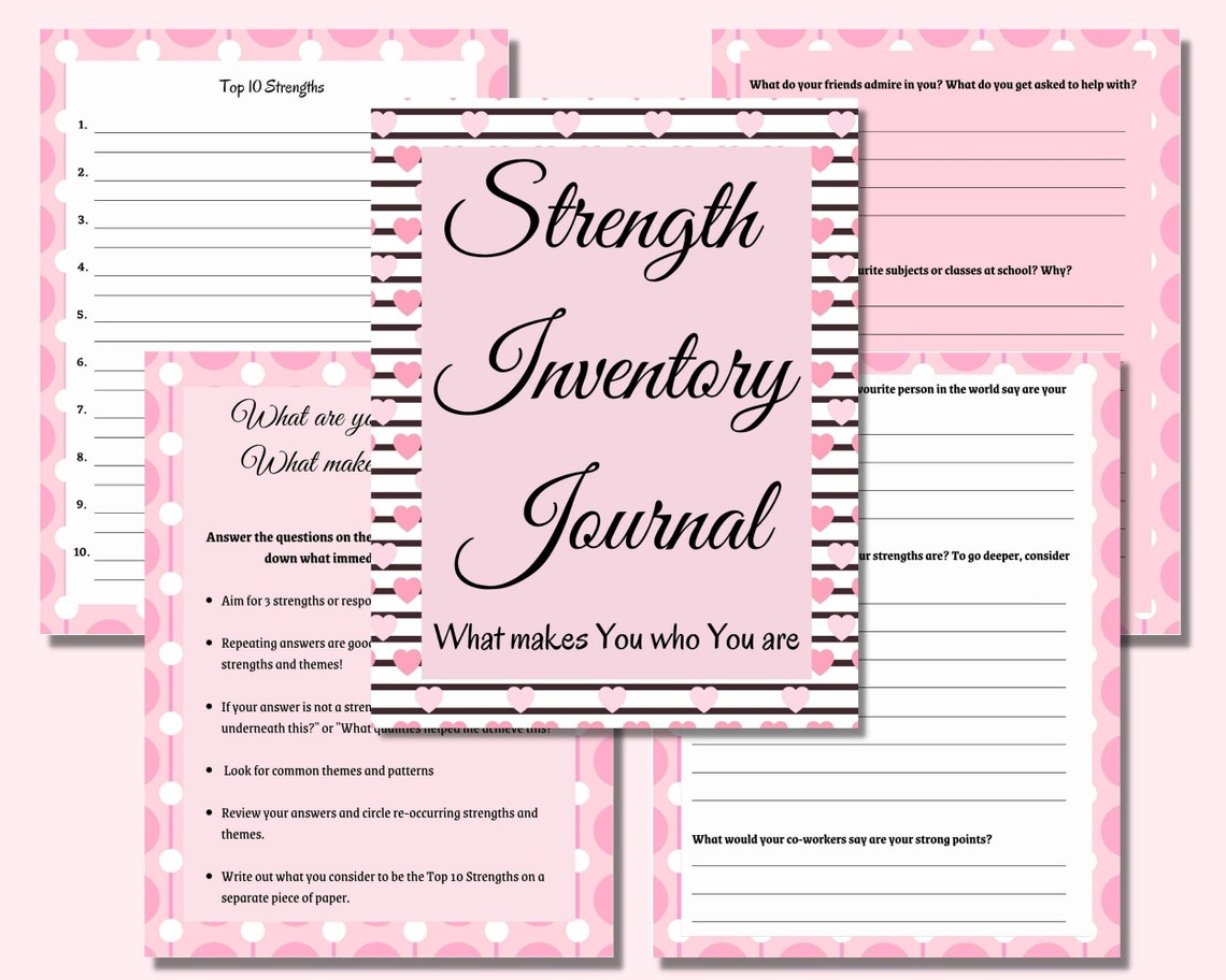 Strengths Inventory Journal Printable Printable Journal | Etsy