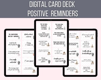 Positive Reminders Positive Affirmation Cards - Positive Thinking Cards ...