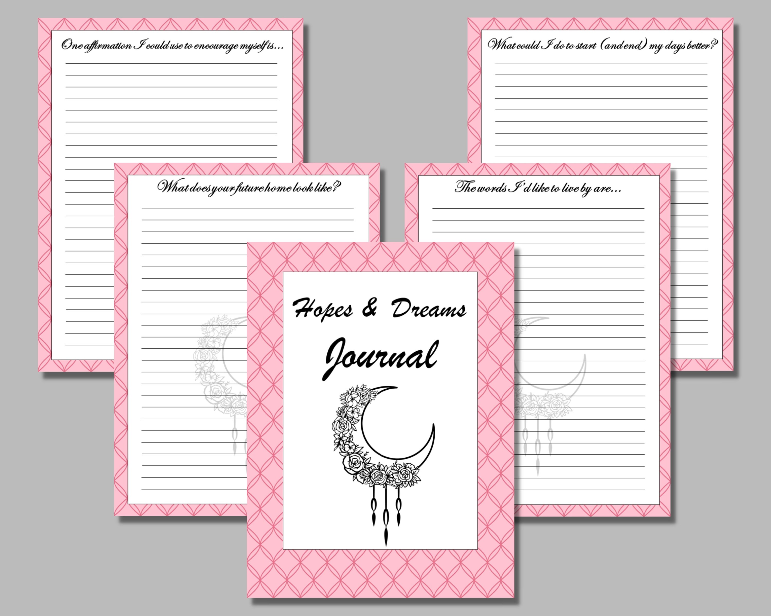 Hopes & Dreams Journal Printable - Printable Journal - Journal Prompts ...